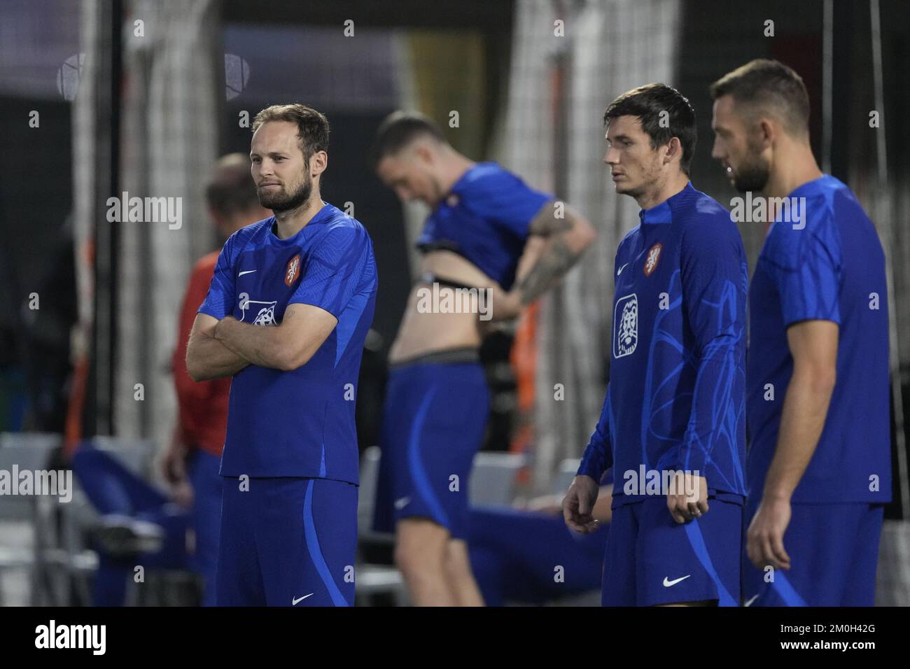 DOHA, 06-12-2022, Stadium, Netherlands in Qatar. 06-12-2022 Training ...