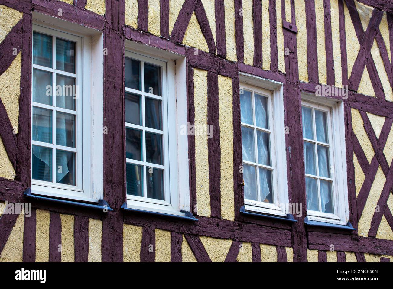 beautiful facade of the colombage house. Normandy, France Stock Photo ...