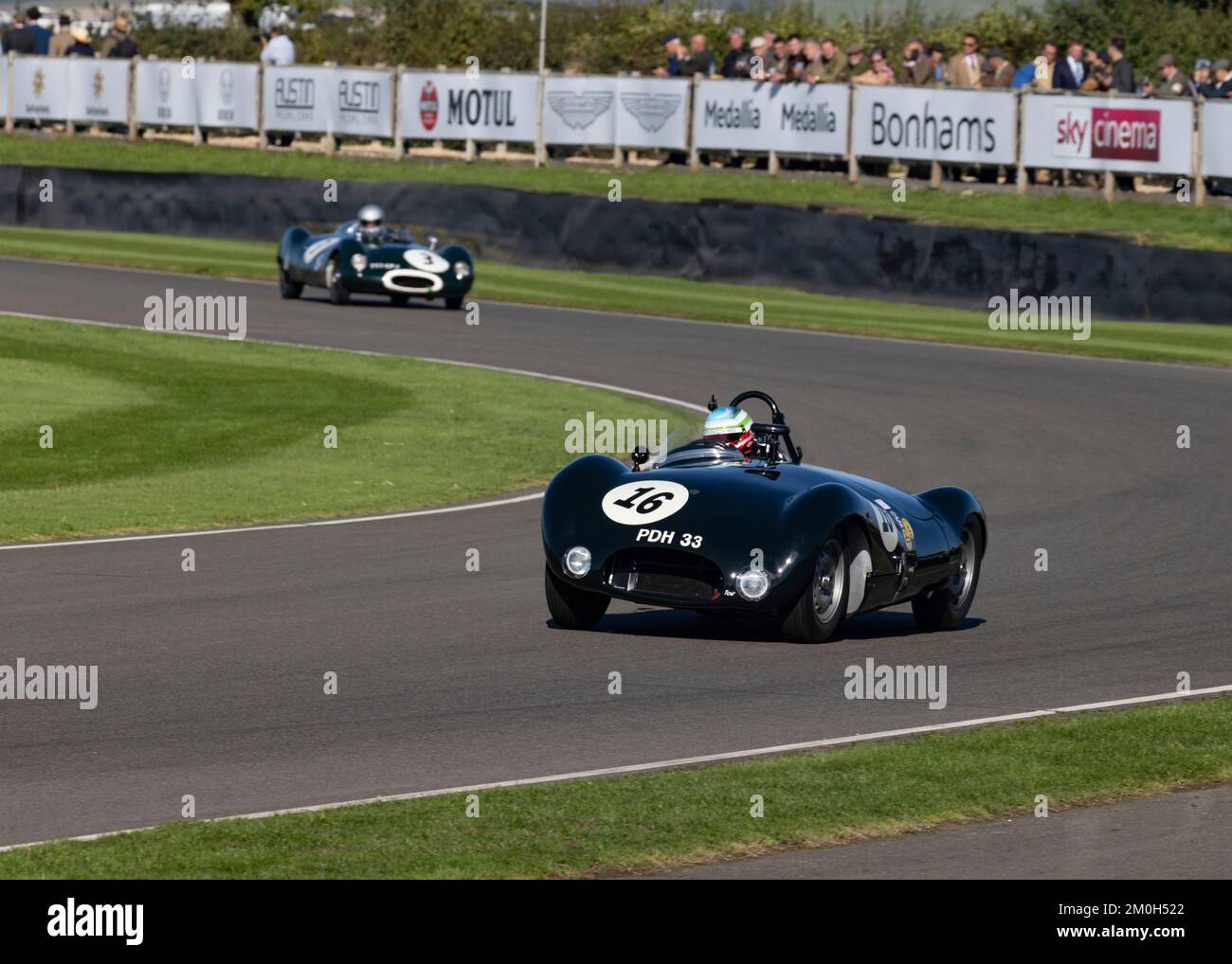 A 1954 Cooper Jaguar T33 racing sports car at the 2022 Goodwood Revival ...