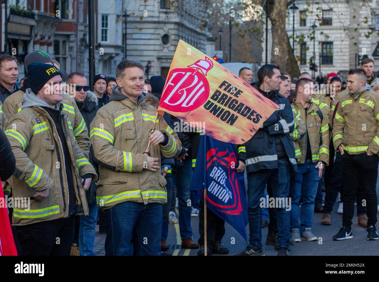 London, England, UK. 6th Dec, 2022. Firefighters march to Houses of ...