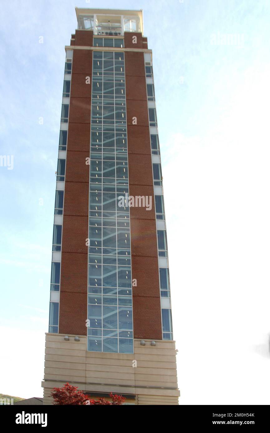 Exterior view of the Freedom tower on the campus of Liberty University ...