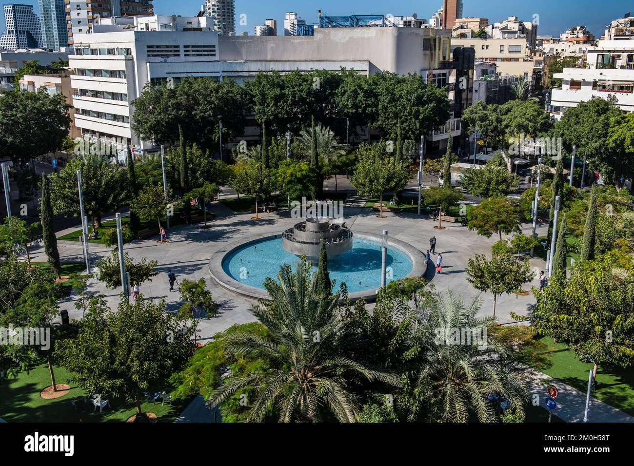 Dizengoff Circle Tel Aviv Israel Europe Stock Photo - Alamy