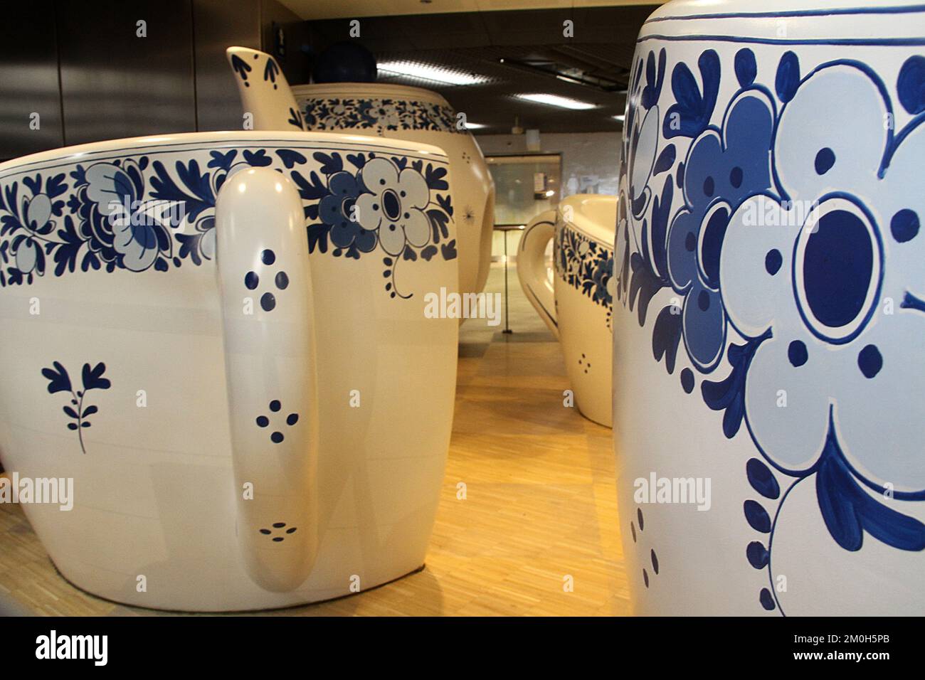 Schiphol International Airport, Amsterdam, the Netherlands. The seating ...