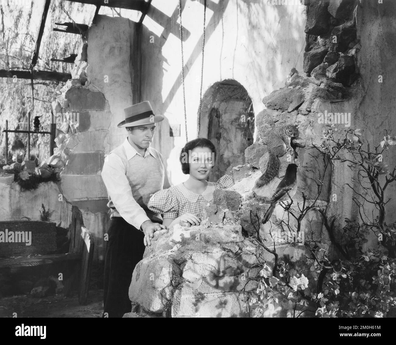 Alan Curtis, Gloria Jean, on-set of the Film, "Destiny", Universal ...