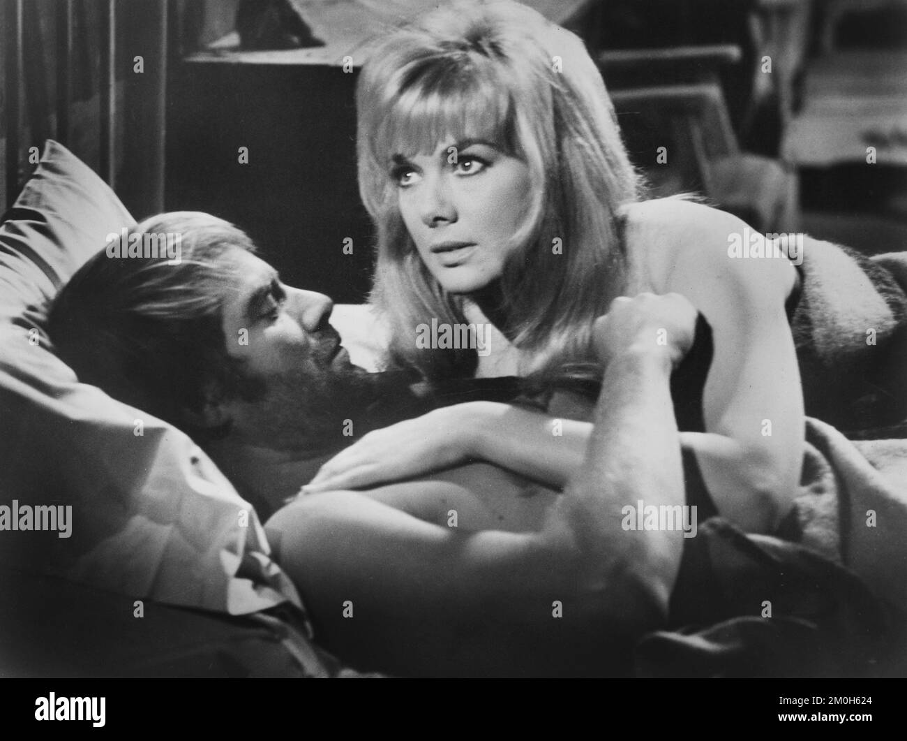 Ross Hagen, Leslie Parrish, on-set of the Film, "The Devil's 8", American International Pictures ...