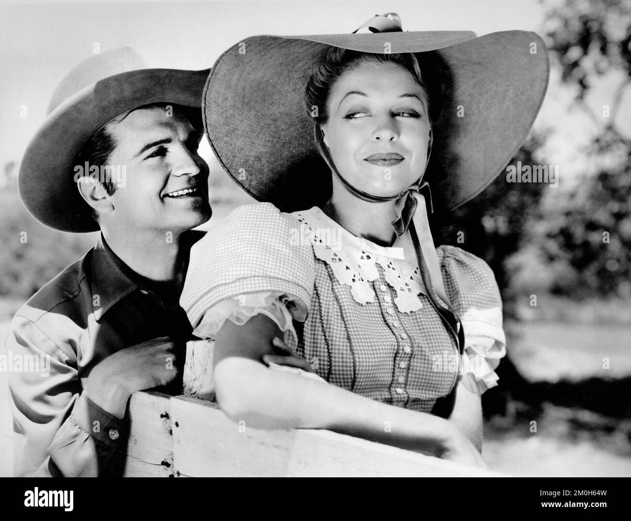 John Loder, Anne Nagel, on-set of the Film, "Diamond Frontier ...