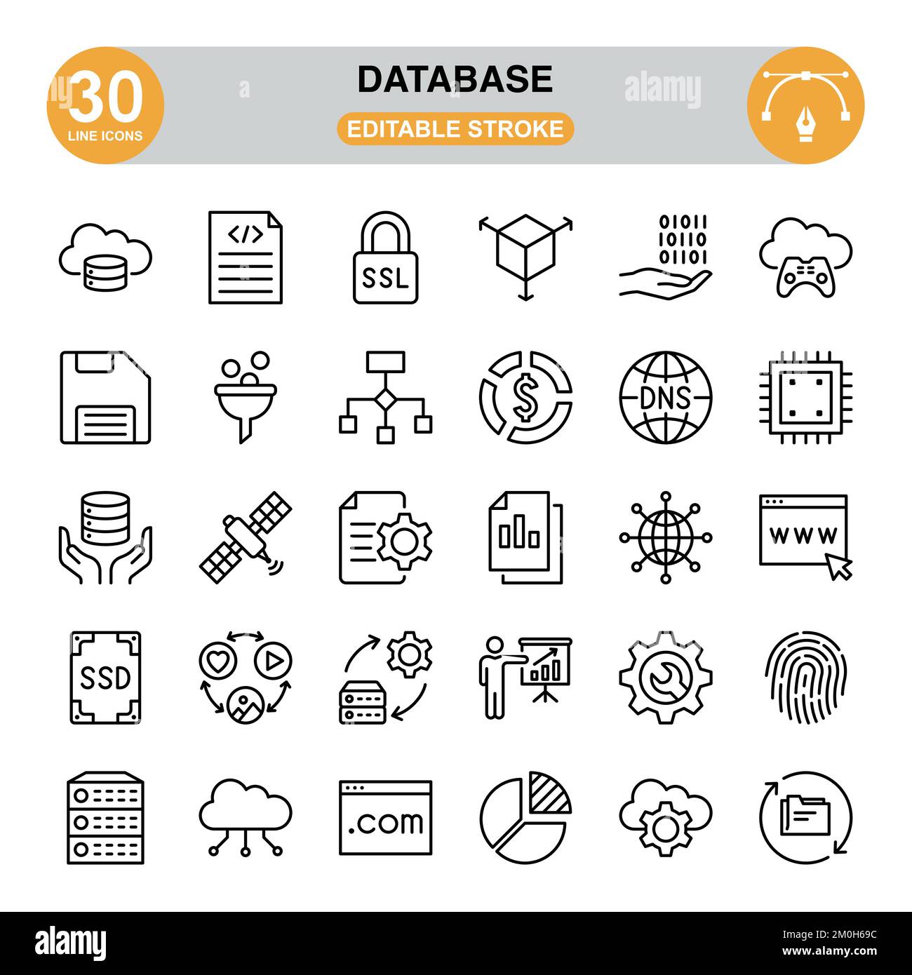 Big data icons Stock Vector Images - Alamy