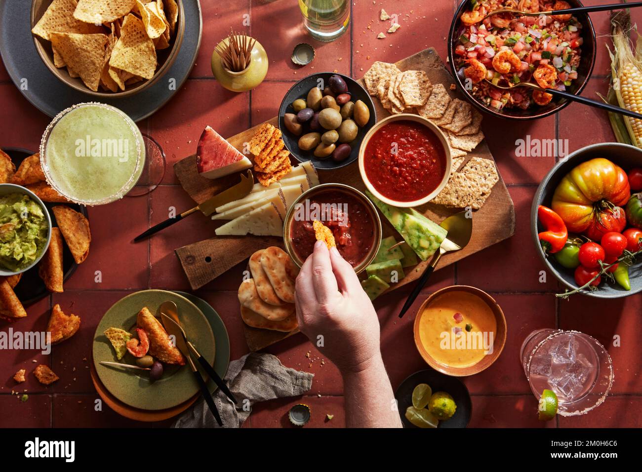 Mexican Holiday party Table Spread Stock Photo - Alamy