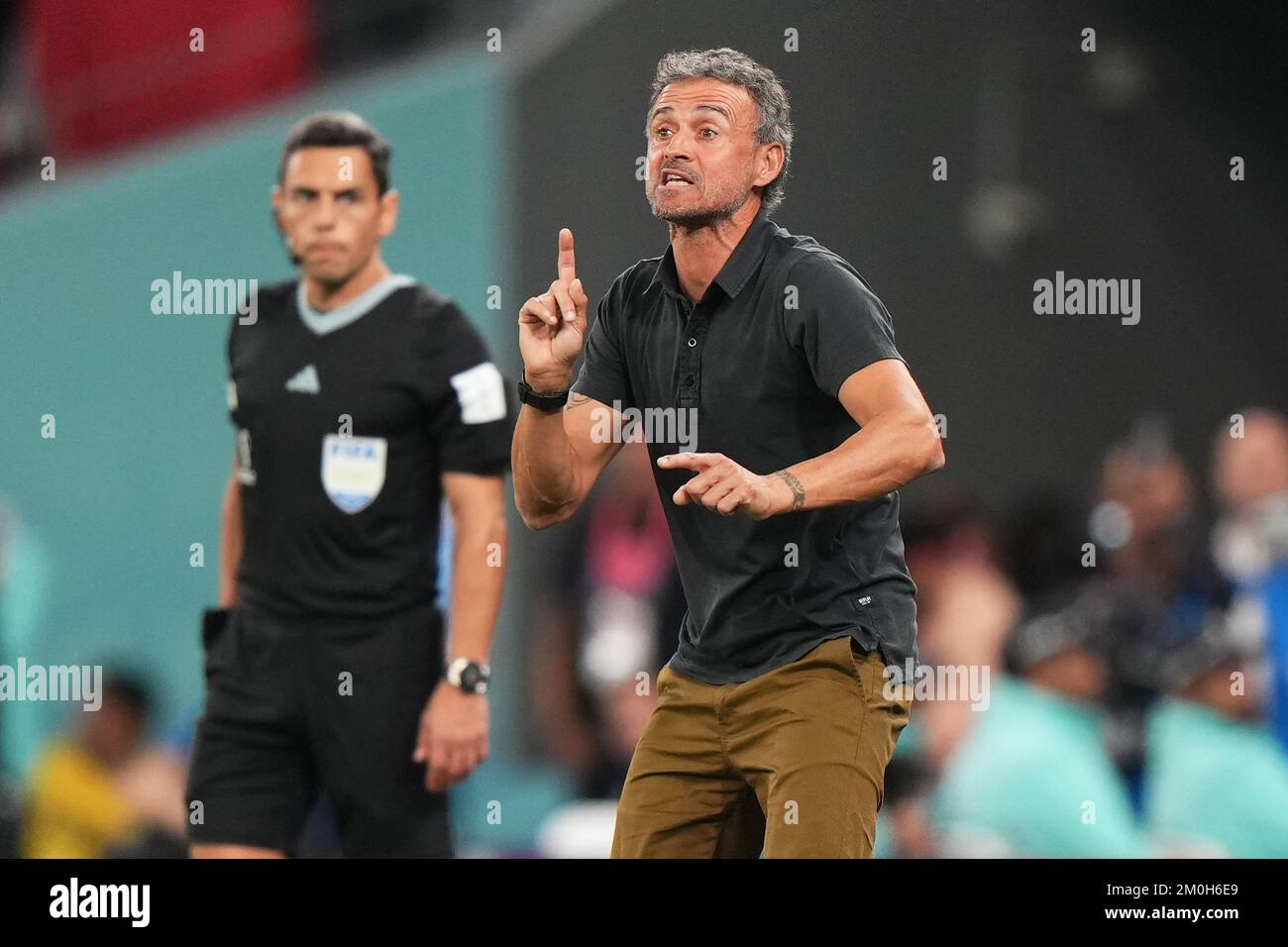 Spain head coach Luis Enrique Martinez during the FIFA World Cup Qatar ...