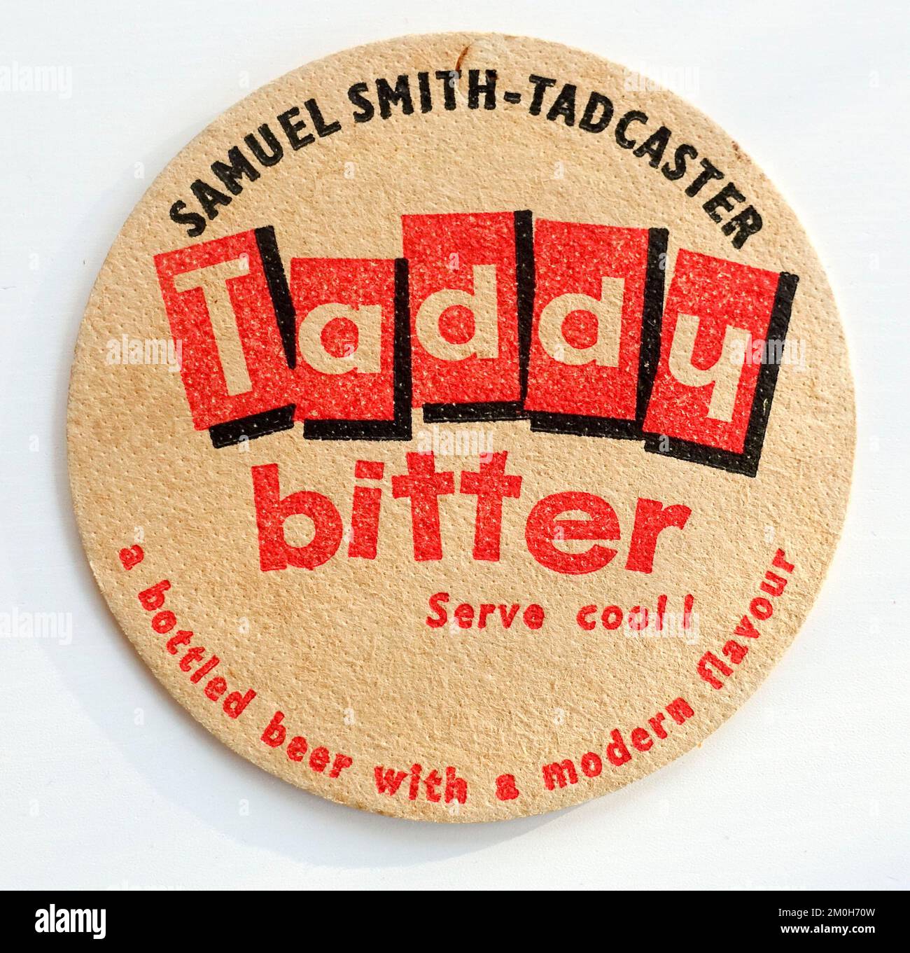 Taddy, Samuel Smith Beermat Stock Photo - Alamy