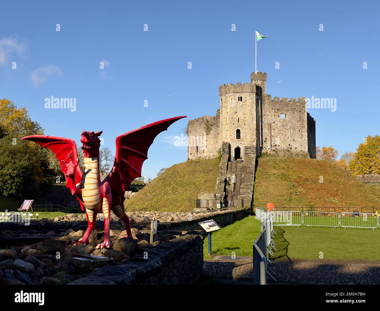 The Cardiff Castle and Victorian Gothic revival mansion in the city ...