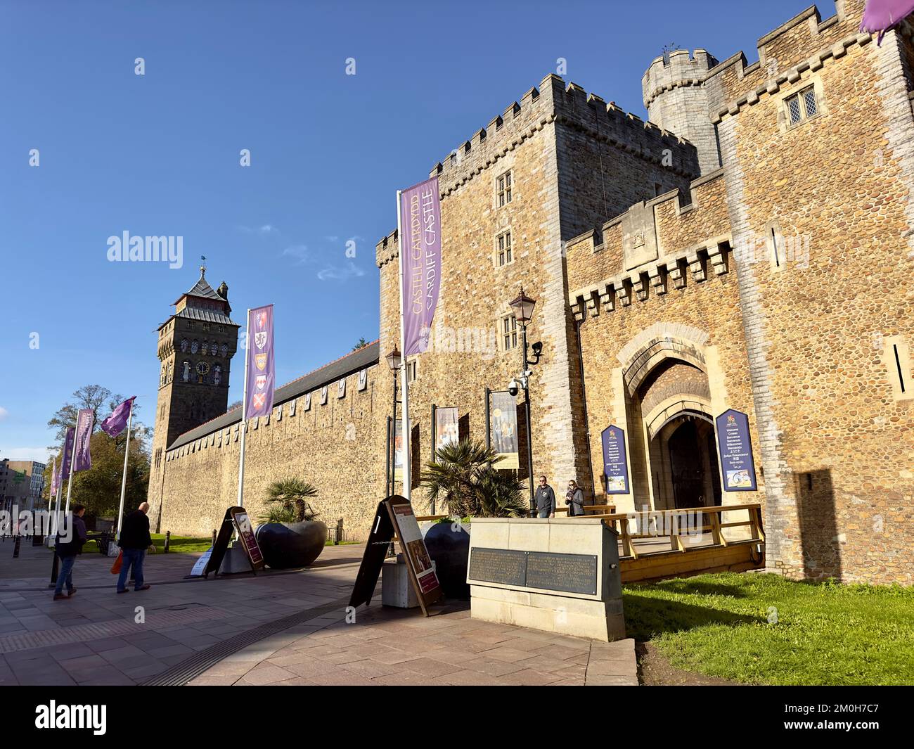 The Cardiff Castle and Victorian Gothic revival mansion in the city ...