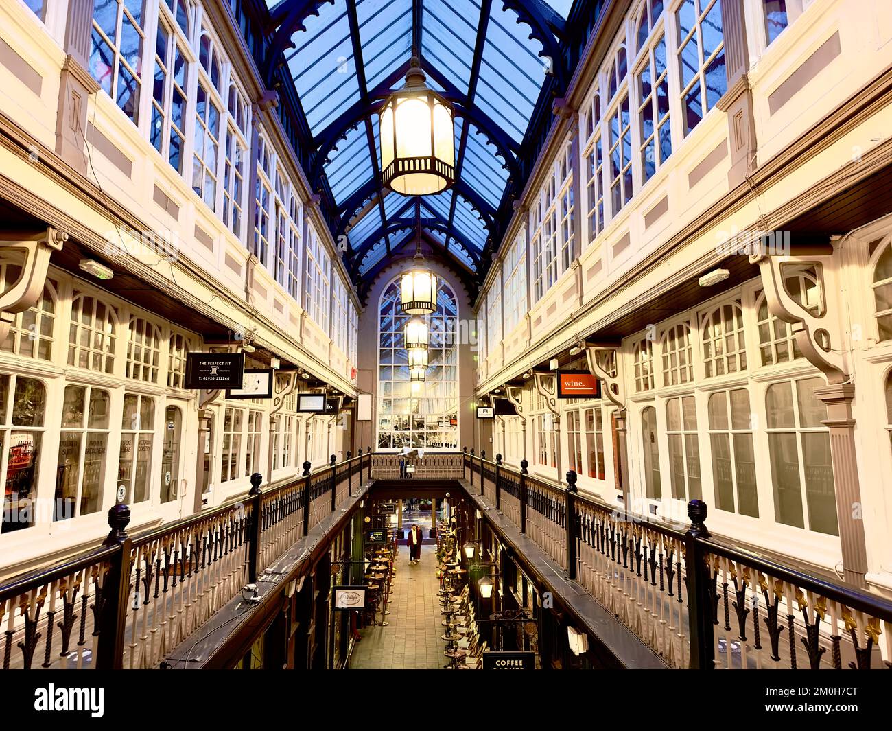 The exterior of the Castle Quarter Victorian shopping arcade in Cardiff ...