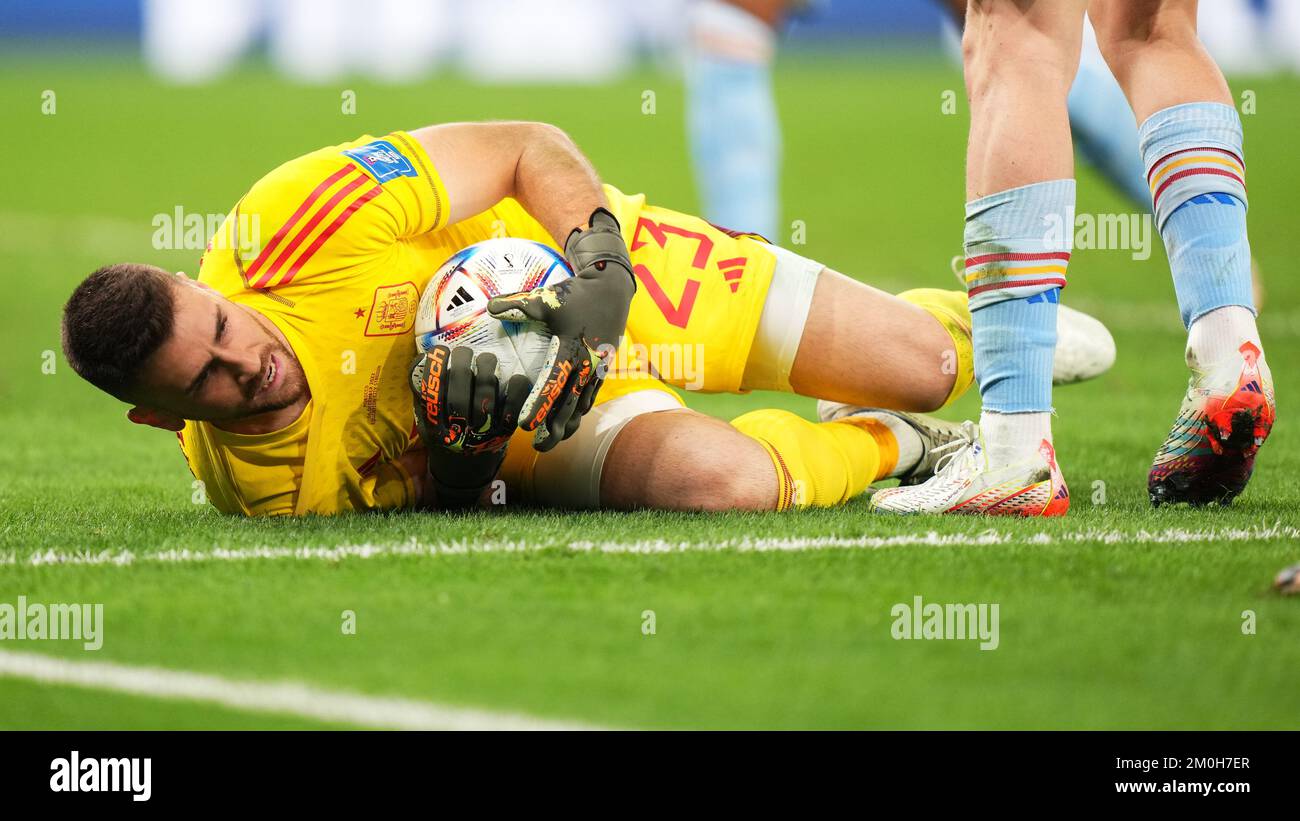 Unai Simon of Spain during the FIFA World Cup Qatar 2022 match, Round ...