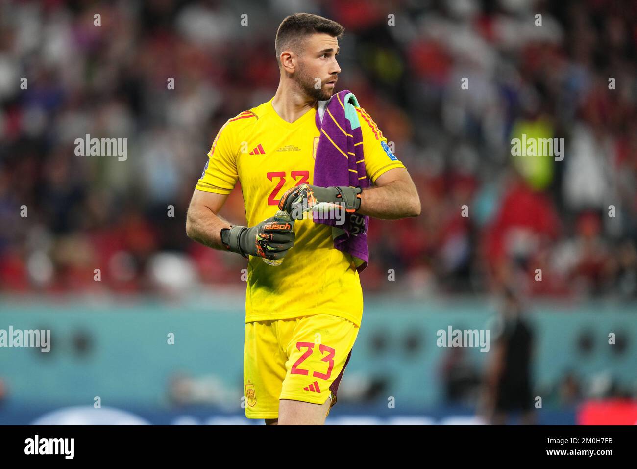 Unai Simon of Spain during the FIFA World Cup Qatar 2022 match, Round ...