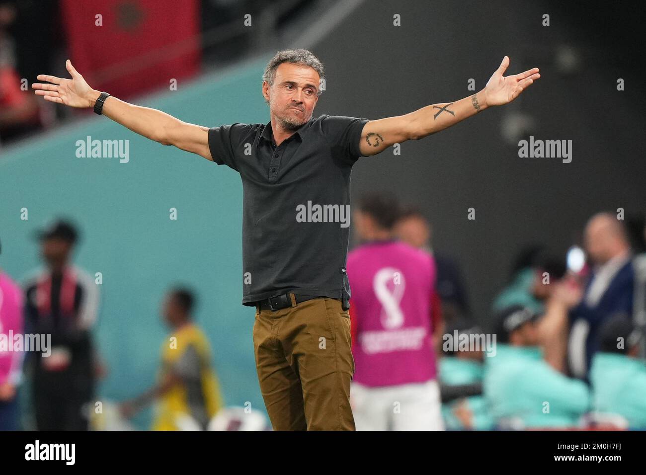 Spain head coach Luis Enrique Martinez during the FIFA World Cup Qatar ...