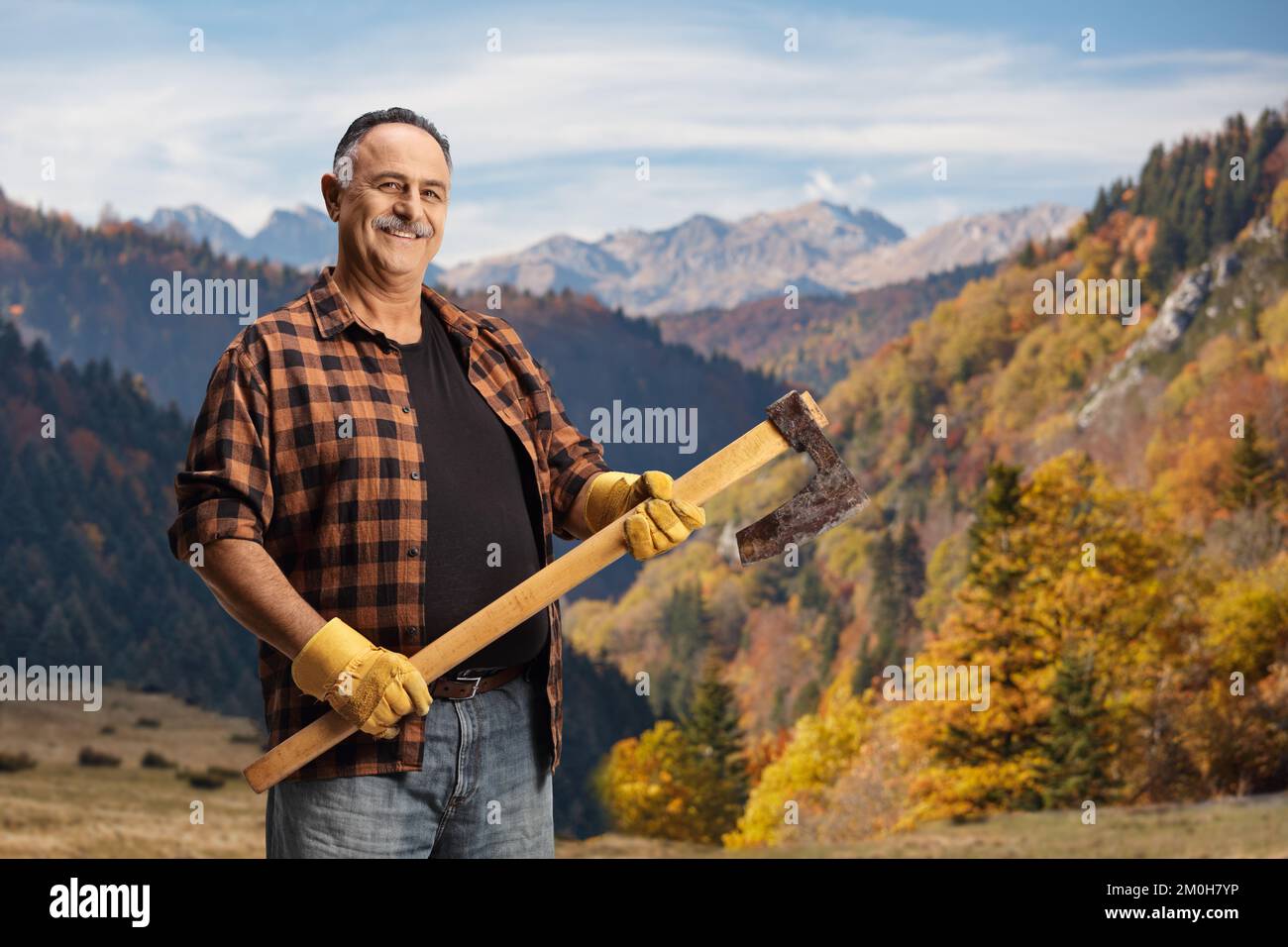 Woodcutter portrait hi-res stock photography and images - Alamy