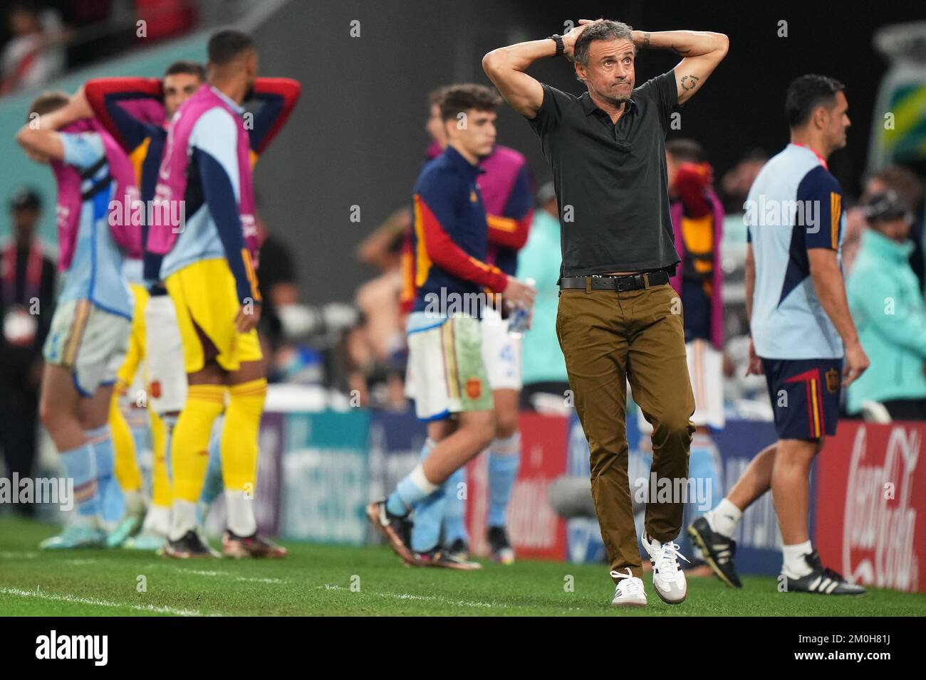 Spain head coach Luis Enrique Martinez during the FIFA World Cup Qatar ...