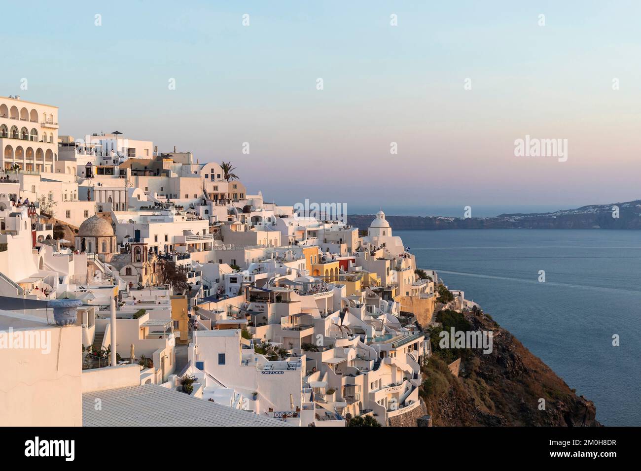 Greece, The Cyclades, Santorini island (Thera or Thira), village of ...