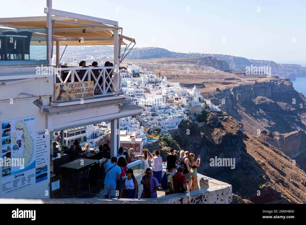 Greece, The Cyclades, Santorini Island (Thera or Thira), village of ...