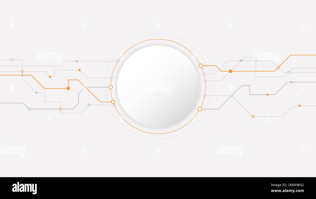white grey circle technology background abstract. technology with line ...