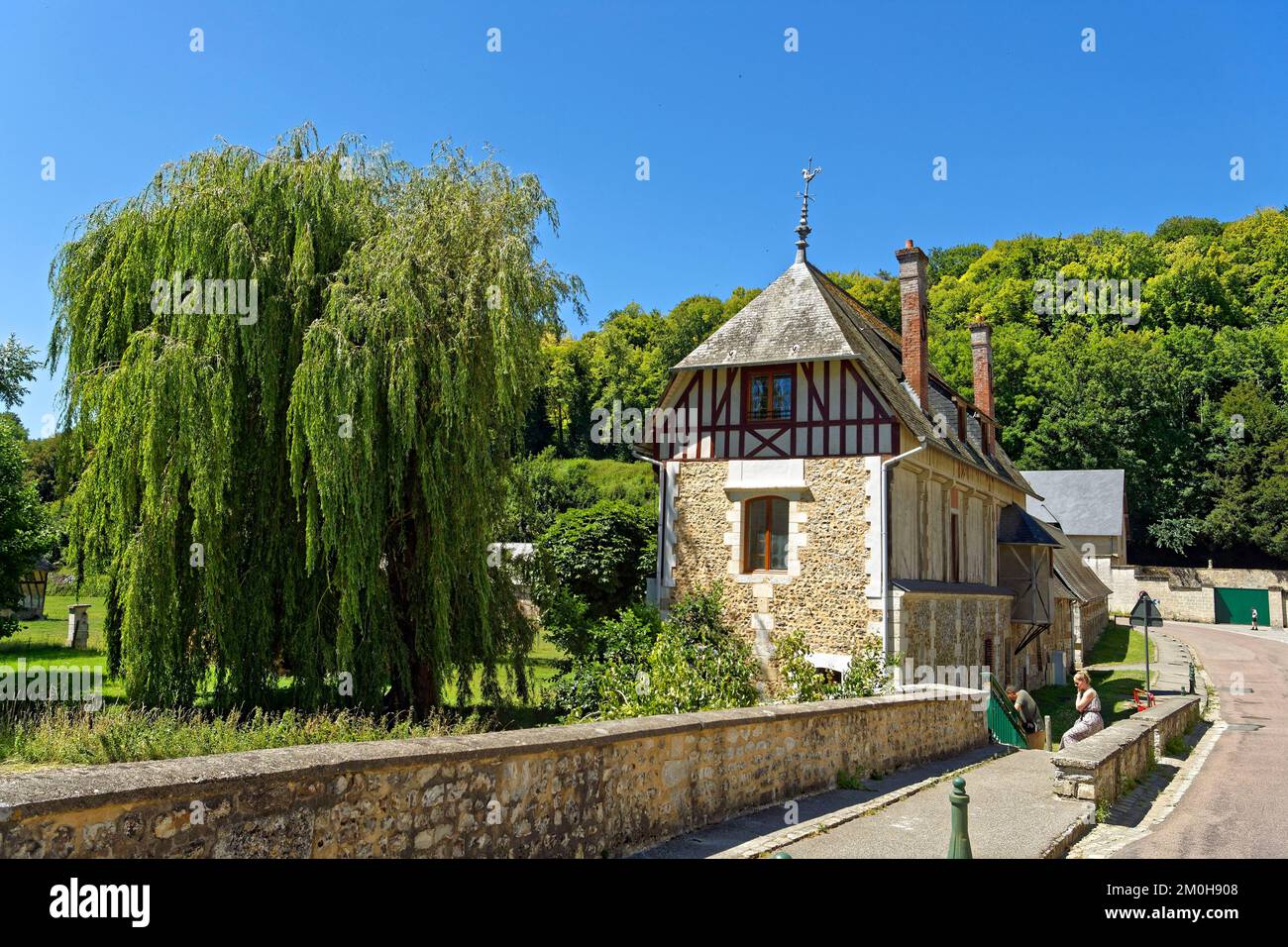 France, Seine Maritime, Saint Wandrille Rancon, Fontenelle Abbey ...