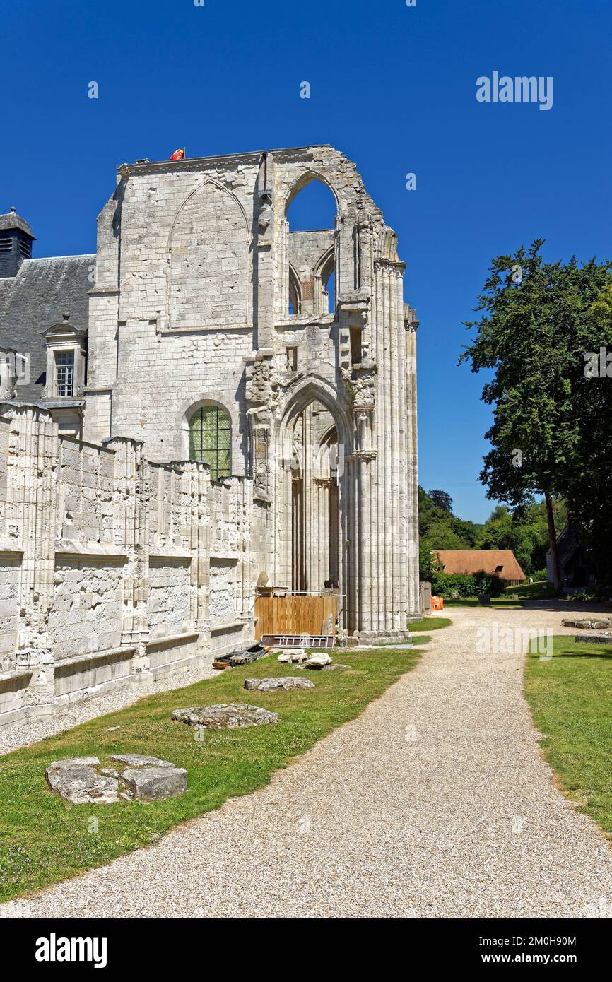 France, Seine Maritime, Saint Wandrille Rancon, Fontenelle Abbey ...