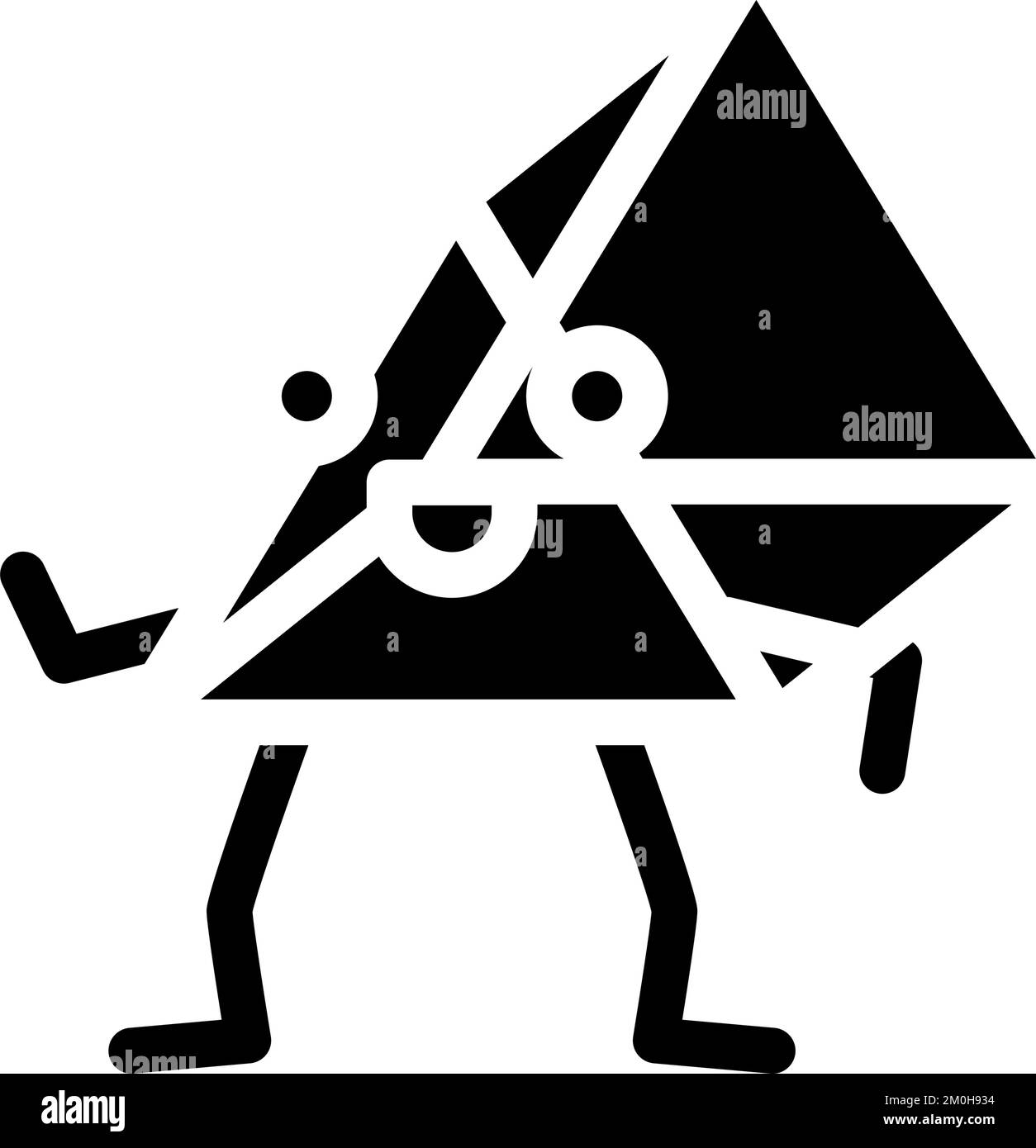 prism geometric shape character glyph icon vector illustration Stock ...