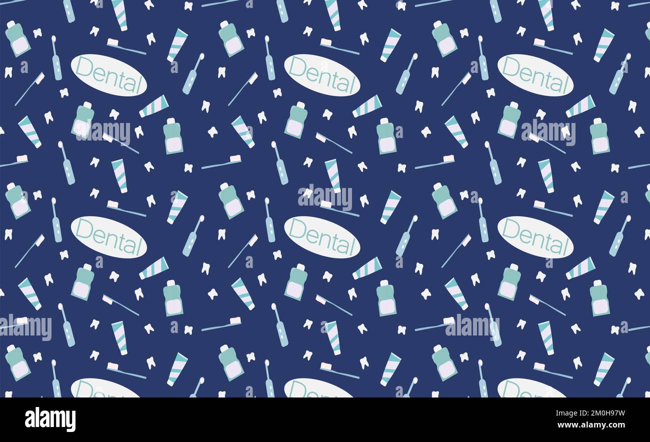 Dental pattern, blue background Stock Photo - Alamy