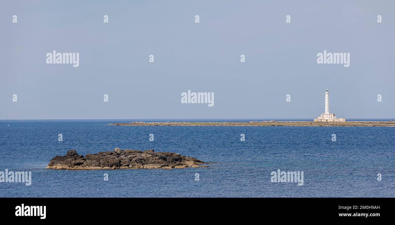Italy, Apulia, Gallipoli, Sant Andrea island lighthouse Stock Photo - Alamy