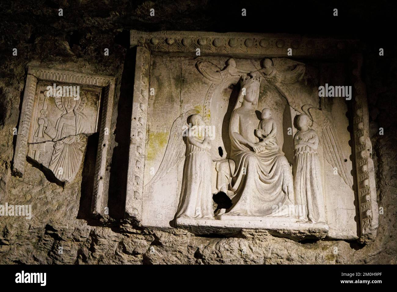 Italy, Apulia, Monte Sant Angelo, Santuario di San Michele Arcangelo ...