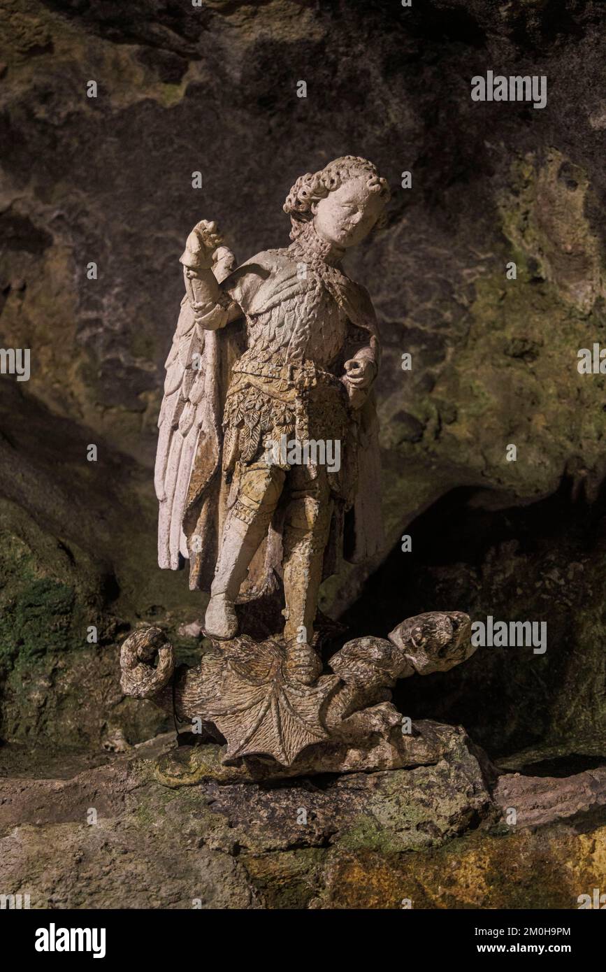 Italy, Apulia, Monte Sant Angelo, Santuario di San Michele Arcangelo ...