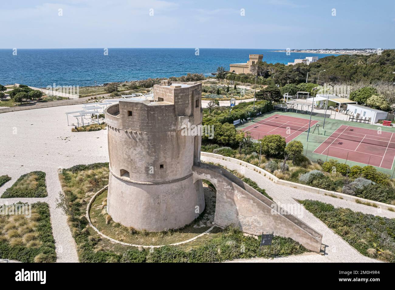 Italy, Apulia, Racale, Torre Suda (aerial view Stock Photo - Alamy