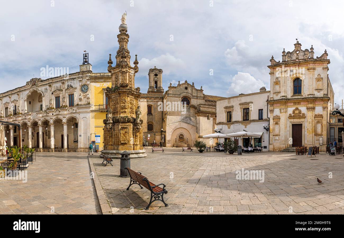 Italy, Apulia, Nardo, Piazza Salandra Stock Photo - Alamy