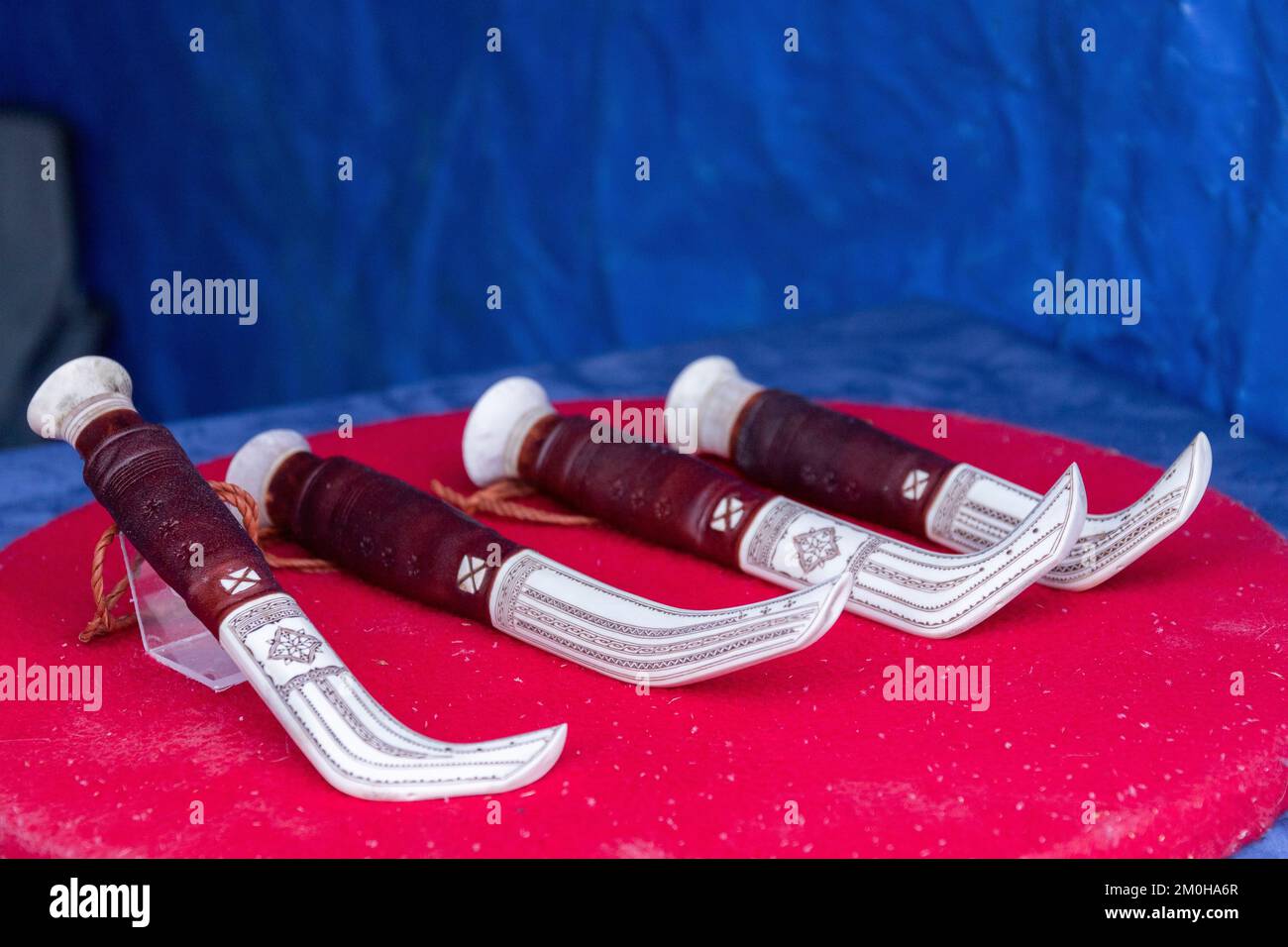 Sweden, Norbotten County, Jokkmokk, handicraft Sami knife, considered ...