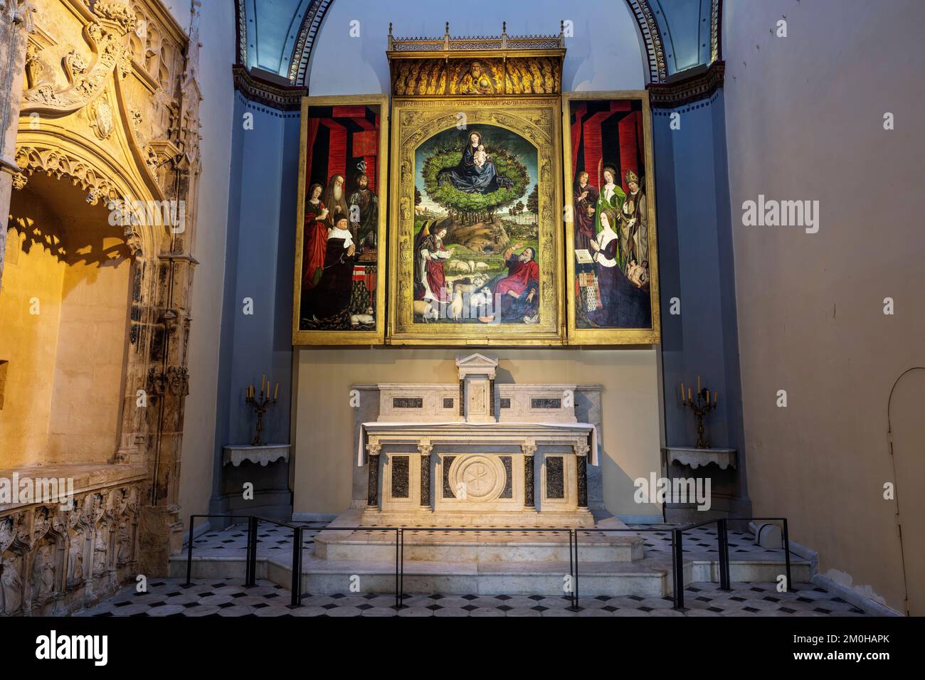 France, Bouches du Rhone, Aix en Provence, Saint Sauveur Cathedral ...