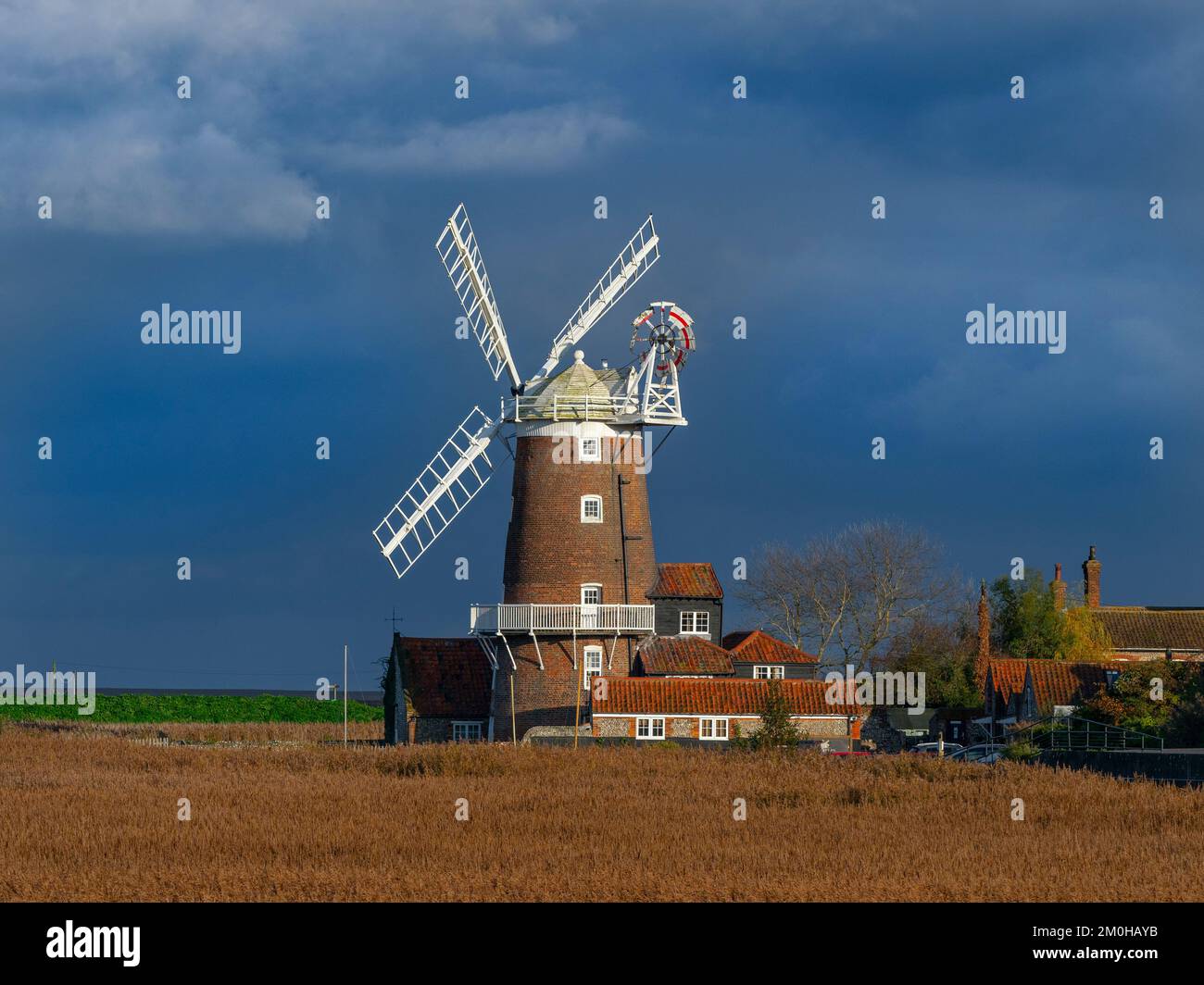 Cley village reedbed landscape hi-res stock photography and images - Alamy