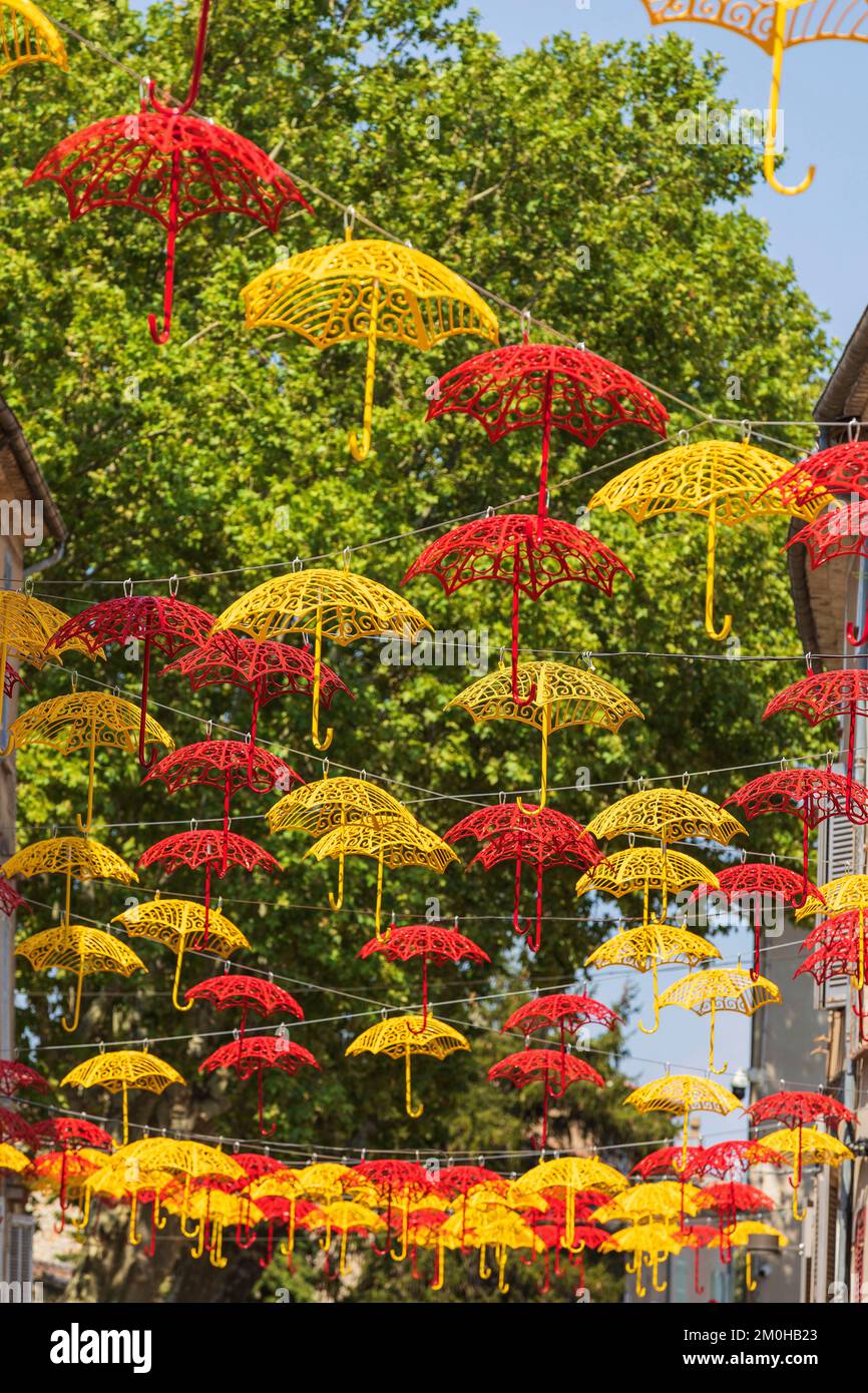 France, Var, Provence Verte, Brignoles, decorations in the streets ...