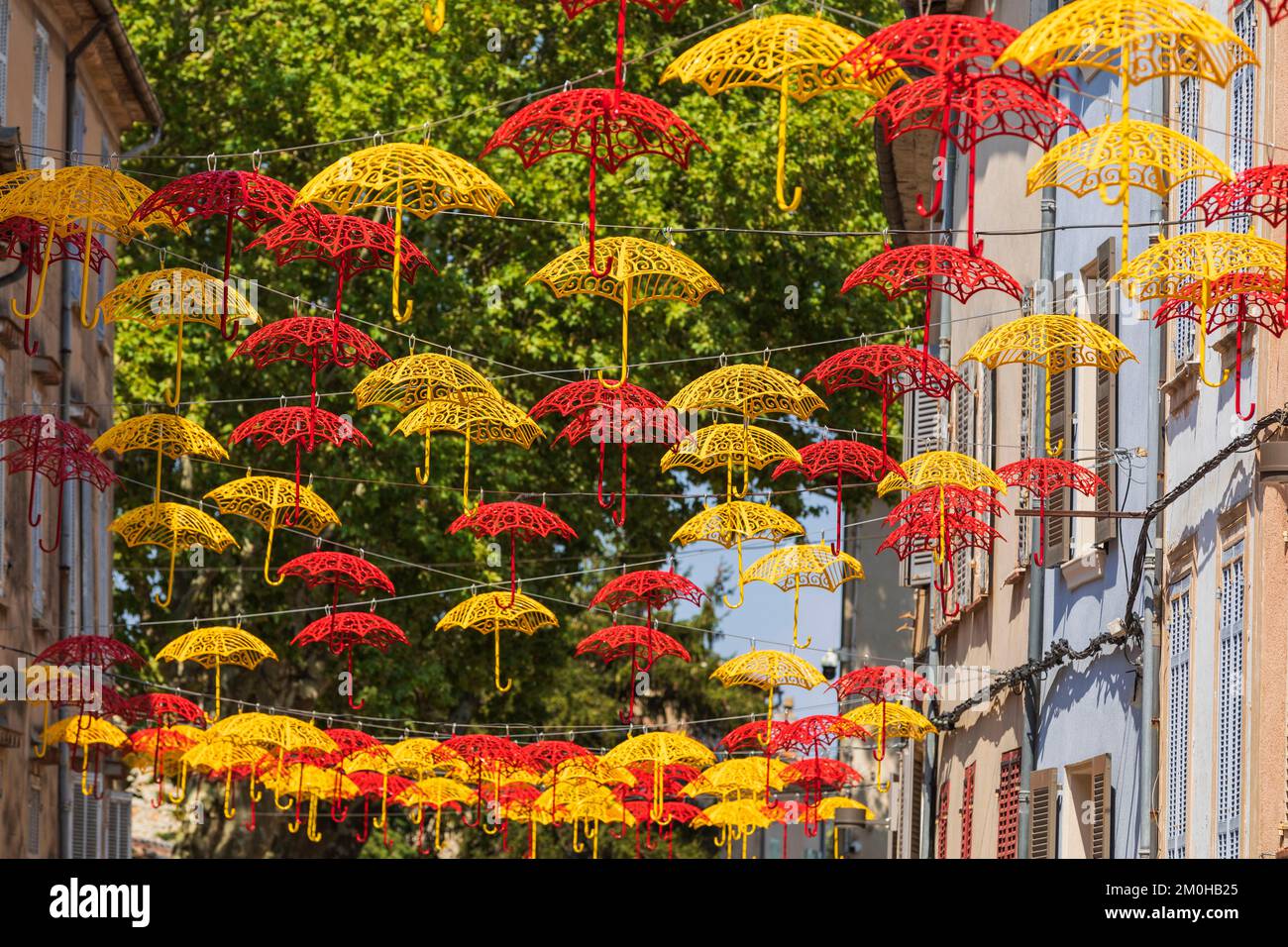 France, Var, Provence Verte, Brignoles, decorations in the streets ...