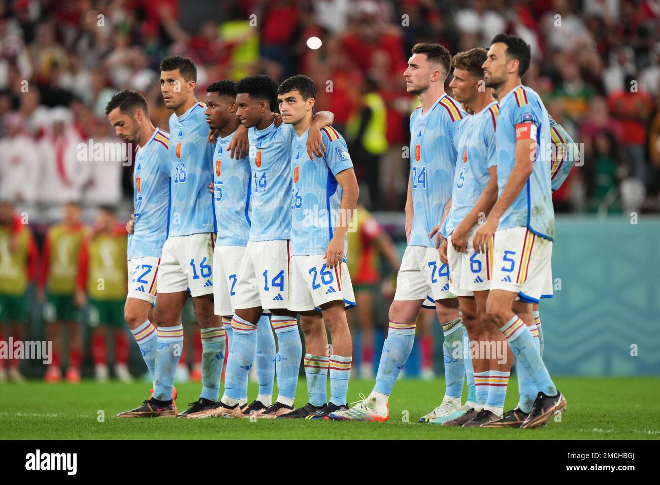 Spain players during the FIFA World Cup Qatar 2022 match, Round of 16 ... Spain players during the FIFA World Cup Qatar 2022 match, Round of 16 ...