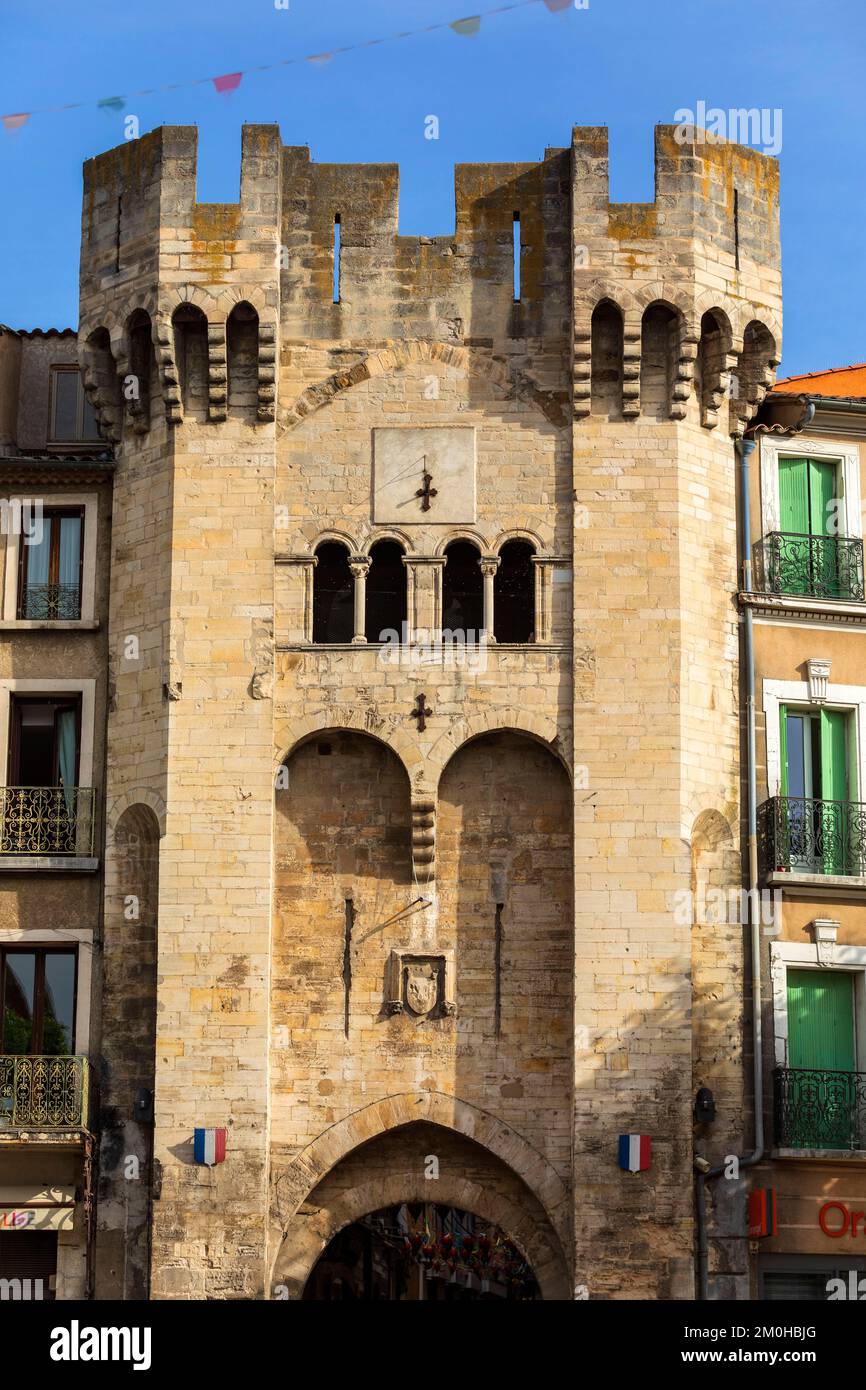 France, Alpes de Haute Provence, Manosque, Saunerie gate (14th century ...