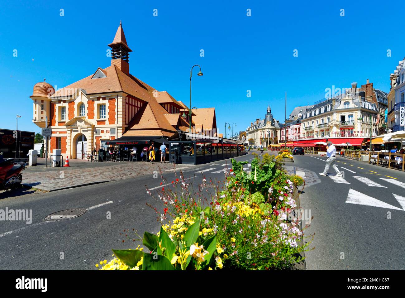 France, Calvados, Pays d'Auge, Cote Fleurie (flowered coast), Trouville ...