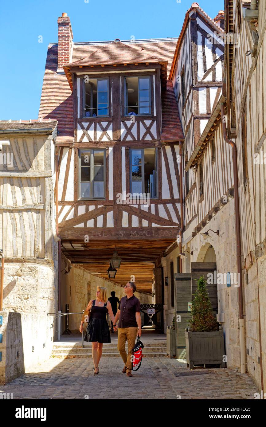France, Seine Maritime, Rouen, Aitre Saint Maclou, former ossuary built ...