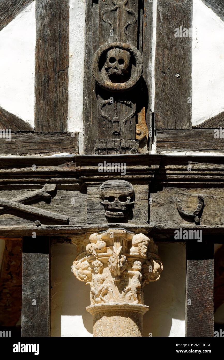 France, Seine Maritime, Rouen, Aitre Saint Maclou, former ossuary built ...