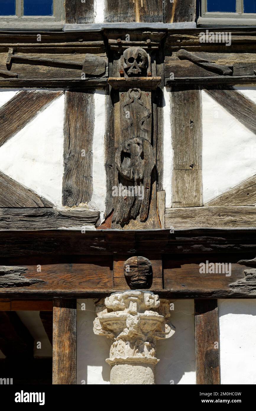 France, Seine Maritime, Rouen, Aitre Saint Maclou, former ossuary built ...