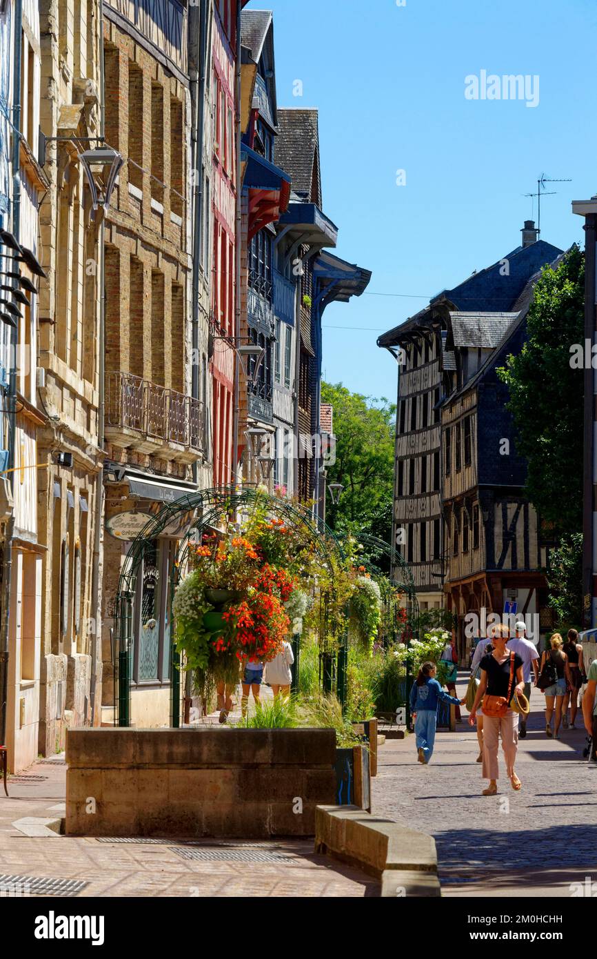 France, Seine Maritime, Rouen, Rue Eau de Robec Stock Photo - Alamy