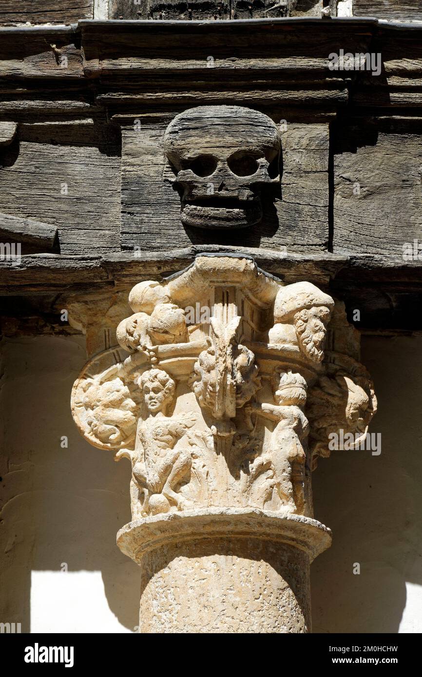 France, Seine Maritime, Rouen, Aitre Saint Maclou, former ossuary built ...