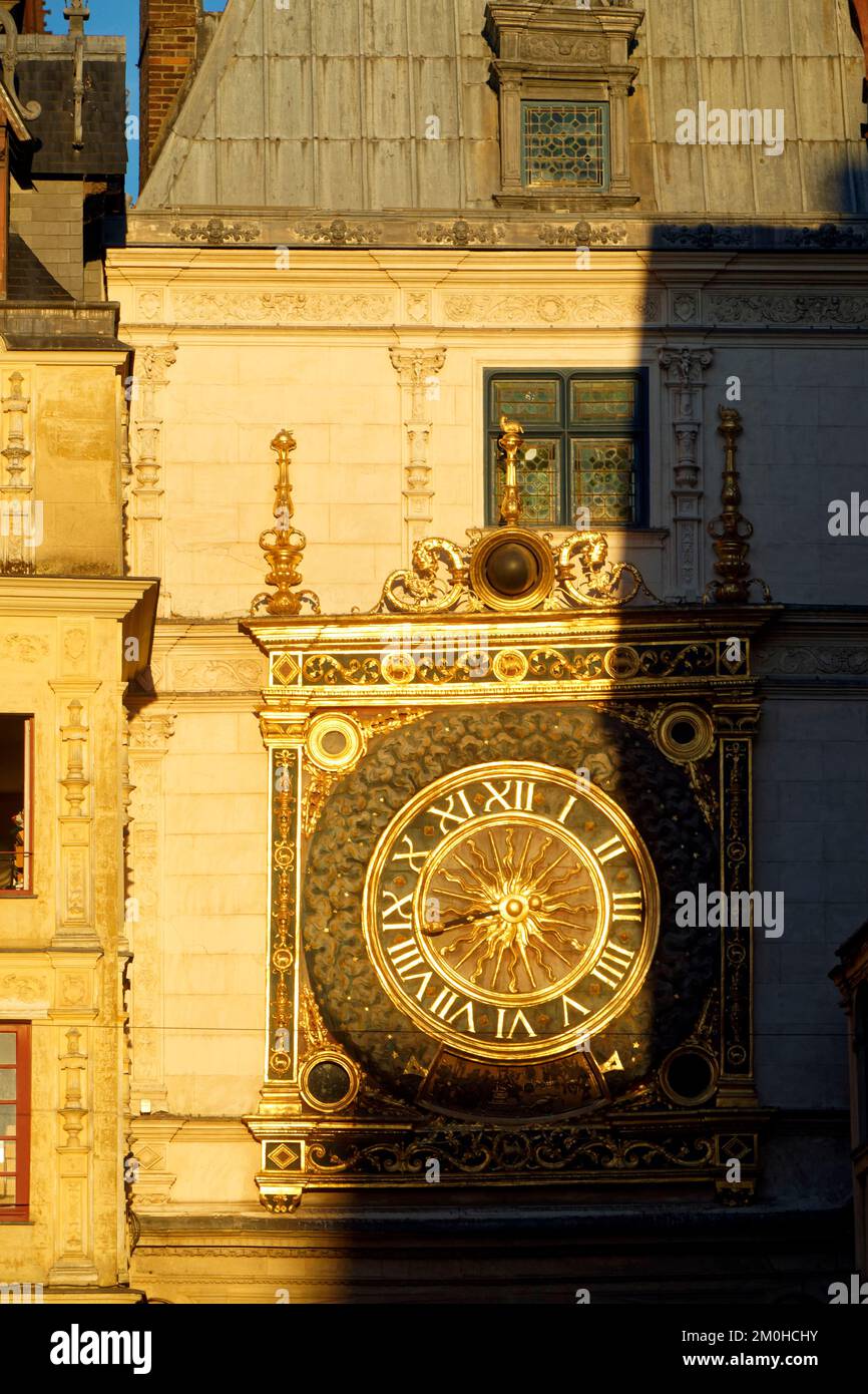 France, Seine Maritime, Rouen, the Gros Horloge is an astronomical ...