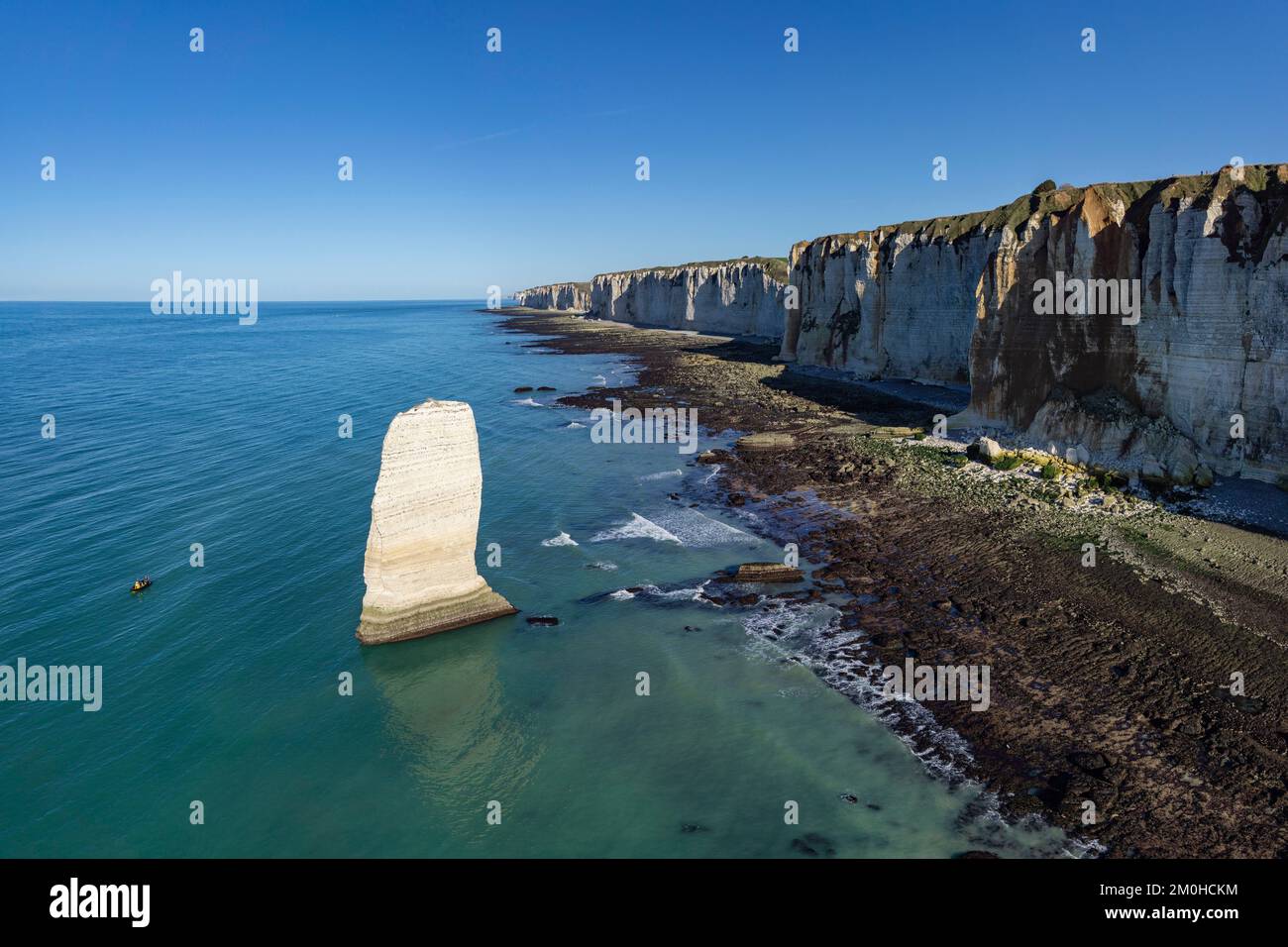 France, Seine Maritime, Benouville, Cote d'Abatre, needle Belval ...