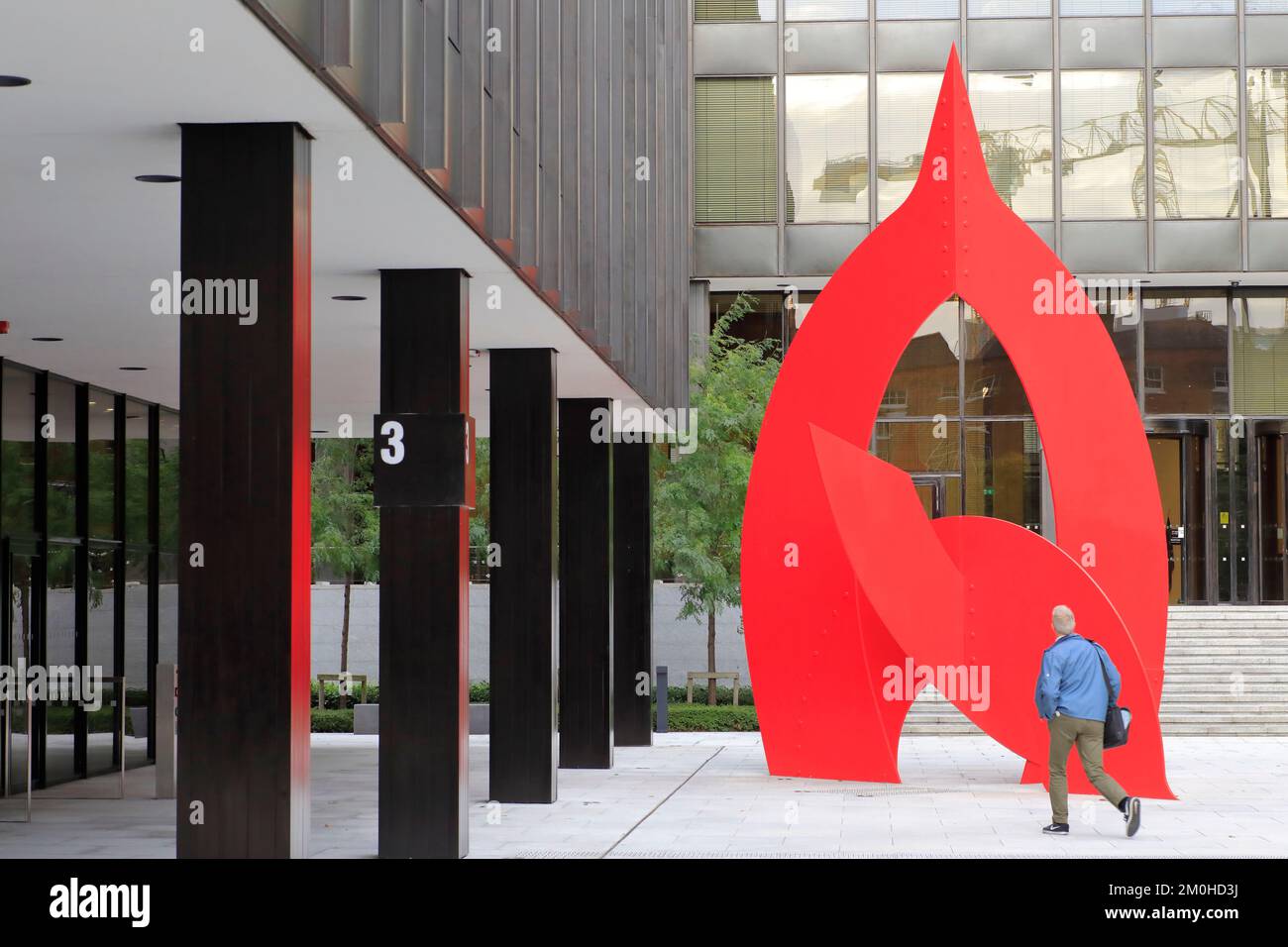 Ireland, Leinster province, Dublin, Miesian Plaza, Red Cardinal by ...